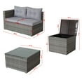 Patio Furniture Set, 4 Pieces Outdoor Furniture Set With 2 Single ...