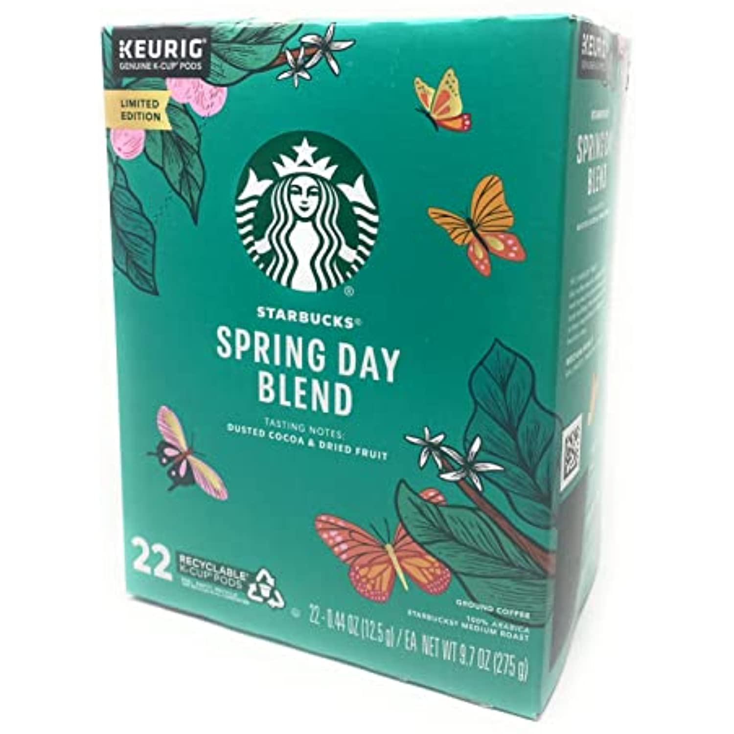 Starbucks Spring Day Blend Medium Roast K-Cups Pods - 22 Count Limited ...