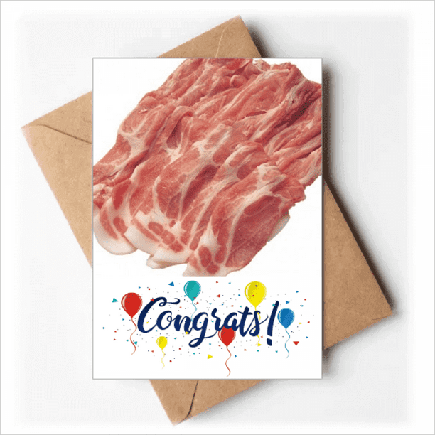 Steak Roll Raw Meat Food Texture Wedding Cards Congratulations Greeting Envelopes - Walmart.ca