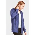 Thelovely Womens Lightweight Cotton Blend Long Sleeve Zip Up Thin