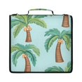 Beach Cartoon Palm Tree Pattern 3 Ring Binder Bag Zipper Binder ...