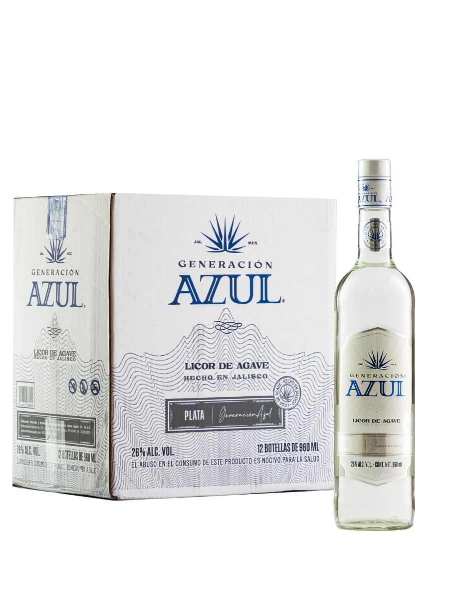 Caja Licor de Agave Generación Azul Plata 960 Ml Licor de Agave | Walmart en línea