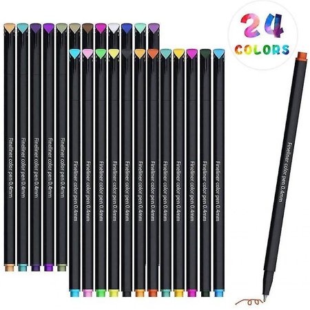 Colored Pens Fine Tip Drawing Pens For Writing Note Taking 24 Colors ...