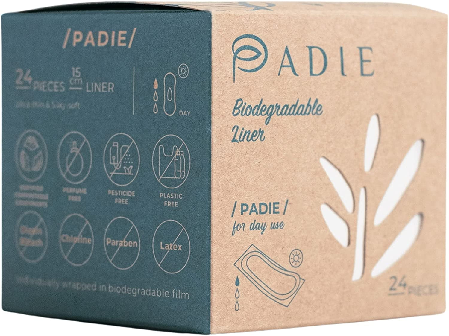 Padie 100% Biodegradable Panty Liners with Super Absorbent Core ...