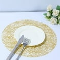 Efavormart 10 Pack Metallic Gold Glitter Mesh Round Placemats, 13 ...
