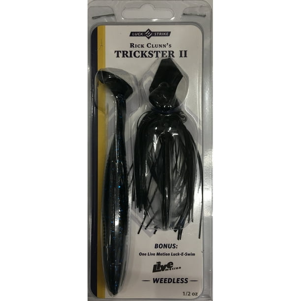 Luck-E-Strike, Vibra Swing Jig Lure, Black, 1/2 oz, Bass, Fishing Jigs ...
