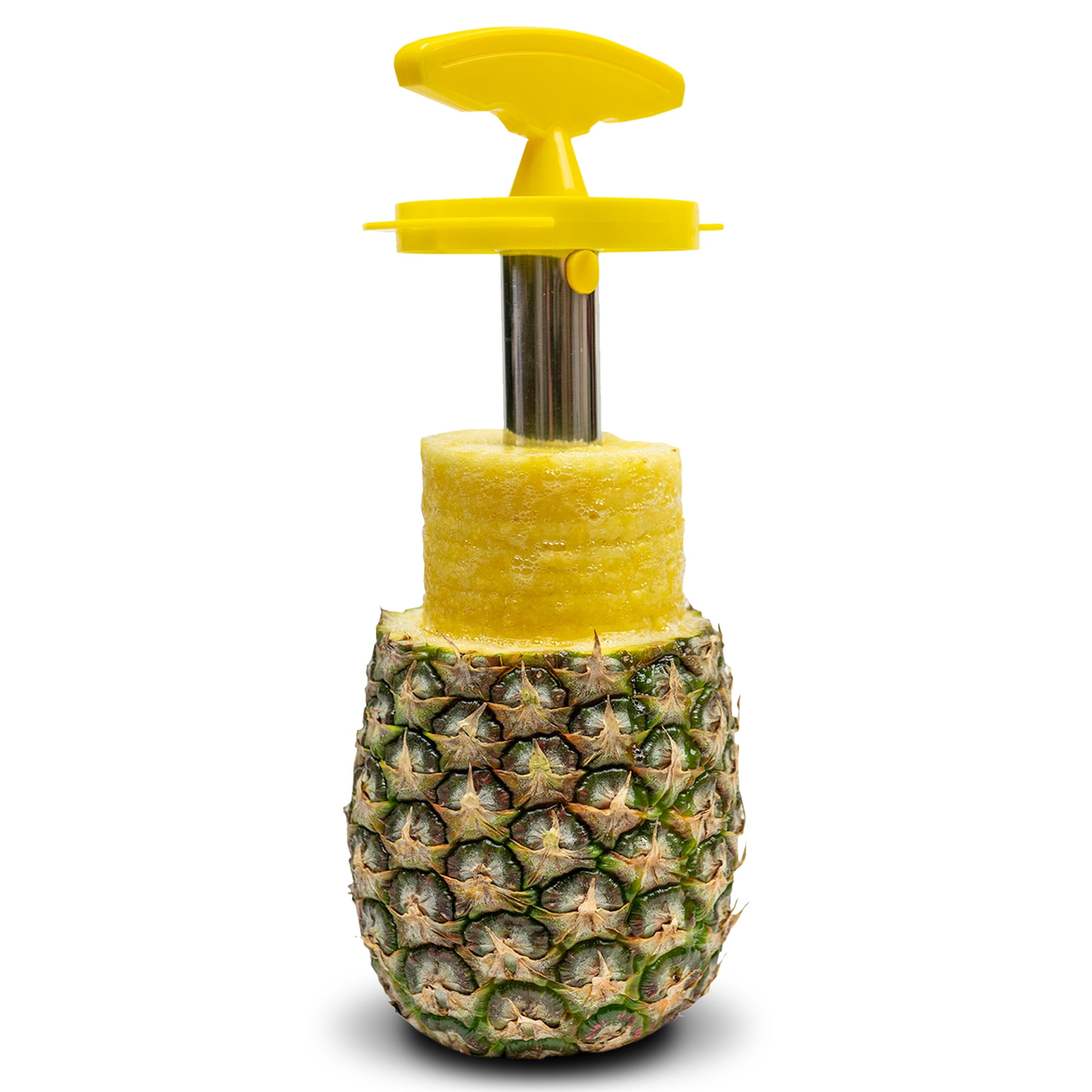 Pineapple Corer Cutter Stainless Steel Fruit Peeler Slicer Yellow Stem ...