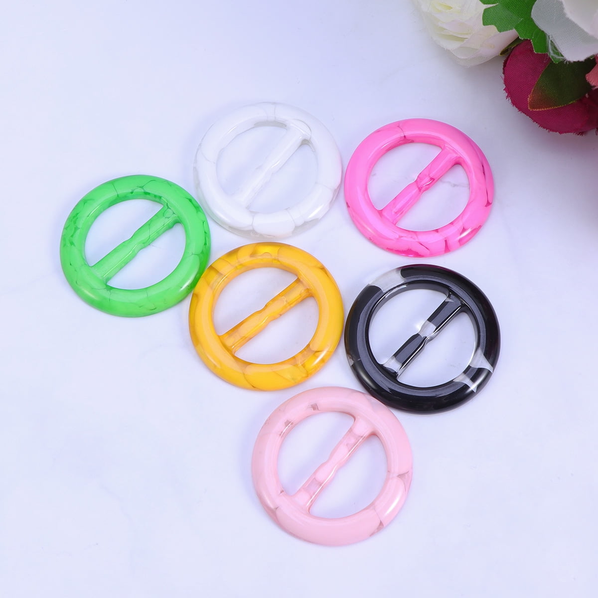 6 Pcs Elegant T-shirt Clips Fashion Round Scarf Clip Rings Decoration ...