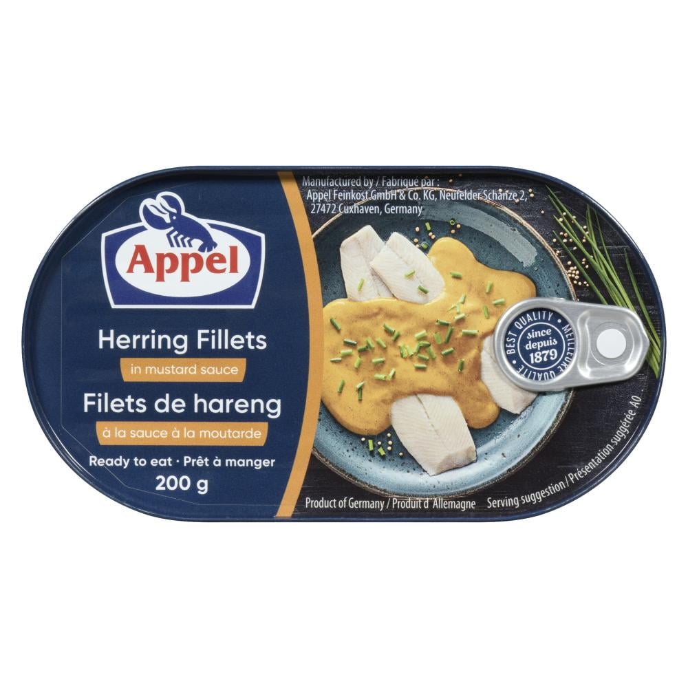 Click here for Appel Mustard Herring Fillets 200g Herring 200 G prices