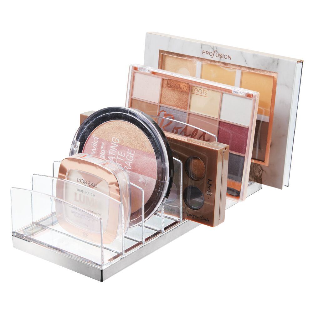 mDesign Plastic Divided Cosmetic Palette Organizer with 9 Sections ...