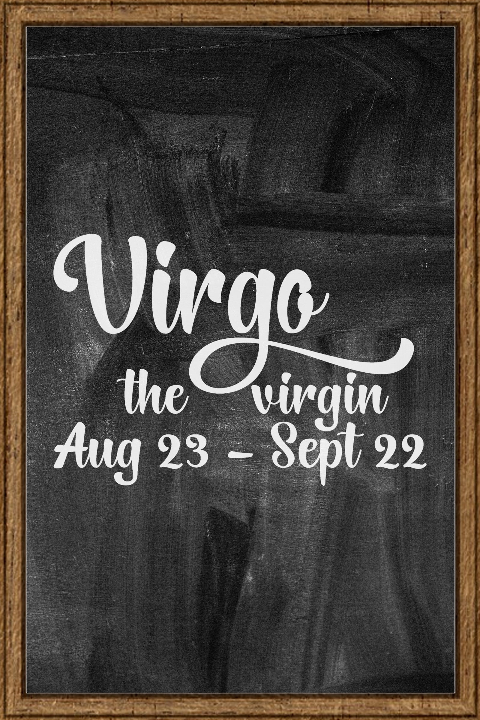 Virgo the virgin cursive August 23-September 22 zodiac astrology Tin ...
