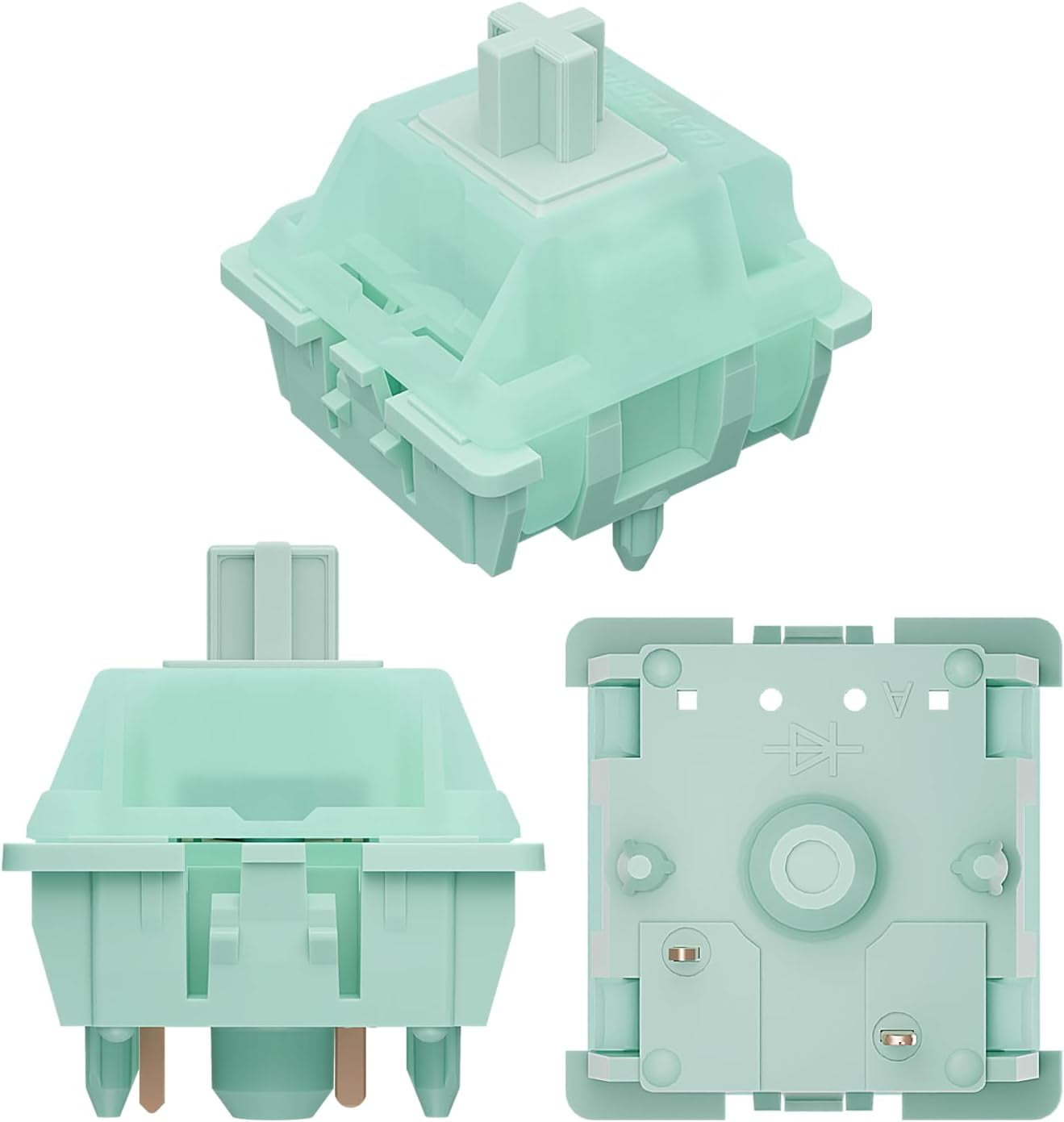 AIR-Kutethy X Gateron Jade Series Mint Keyboard Switch for Mechanical Gaming Keyboard,Linear Pre ...