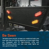 4pc 6" Oval Surface Mount Amber LED Trailer Park Turn Tail Lights ...
