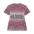 Binienty Pink Leopard Print Healthcare Workwear for Women Breathable V ...