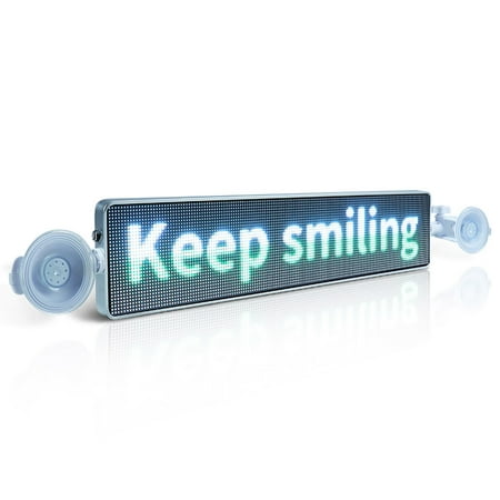 AIHOME 19" x 4.5" LED Car Rear Window Sign Board Auto Programmable LED ...