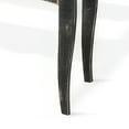 Rena Side End Table with Scallop Trim, 28 Inch Rustic Black Mahogany ...