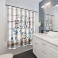 Farmhouse Shower Curtain, Blue Daisy Rustic Bathroom Decor with ...