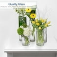 Enova Home Round Tall Cylinder Clear Glass Vase 6.0" W x 8.0" H for Flowers, Candles, and Decor ...