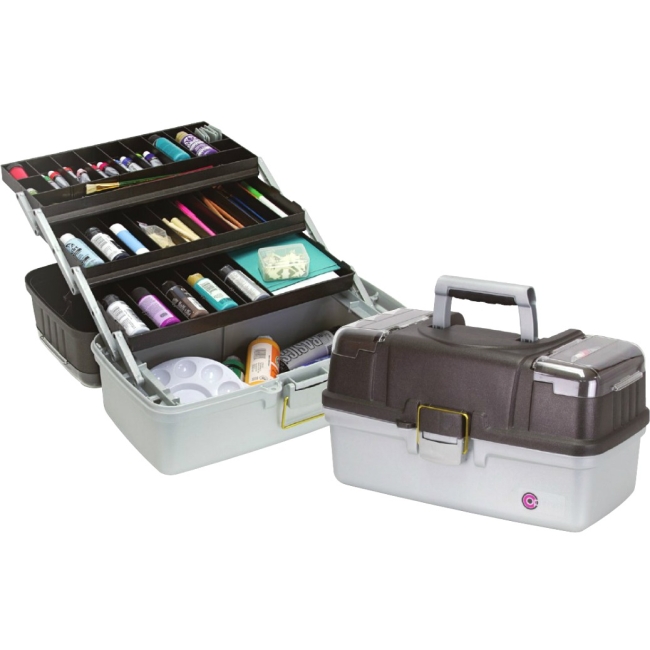 Creative Options Three Tray Art Box, 18" x 10" x 9.75", 2 Top ...