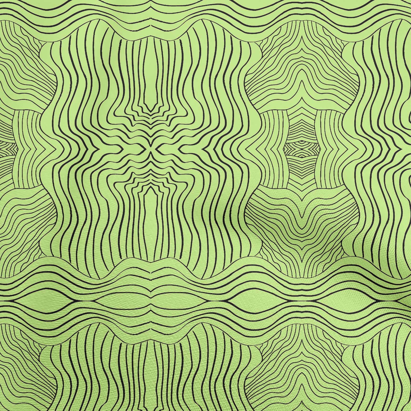 oneOone Silk Tabby Lime Fabric Moire Diy Clothing Quilting Fabric Print ...