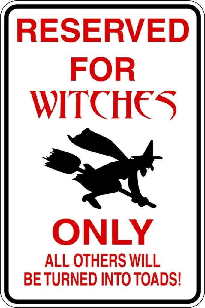 Family Reserved for Witches Absurd Signs Wall Decal Decoration Absurd ...