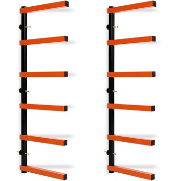 Kojem 600 lb Capacity Lumber Wood Six-Level Storage Metal Rack with 6 ...