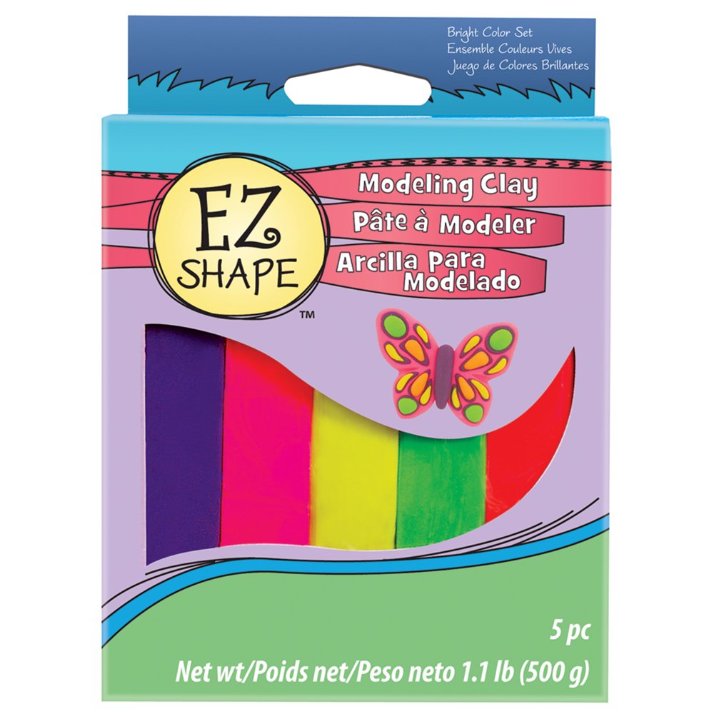 Sculpey EZ Shape Modeling Clay Set, 5-Colors, Bright Colors - Walmart ...