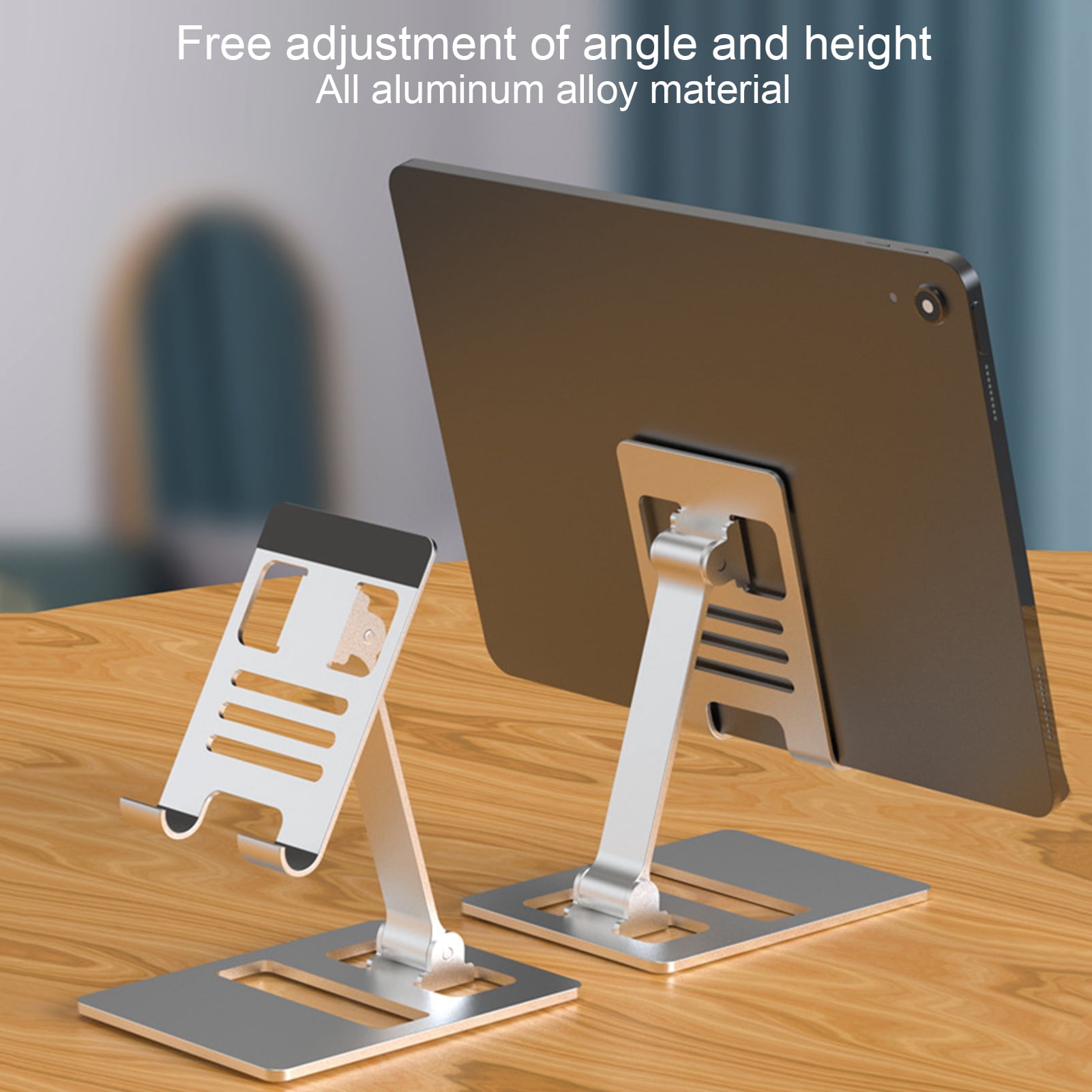 Kripyery Tablet Holder Foldable Height Adjustable Non-slip Aluminum ...