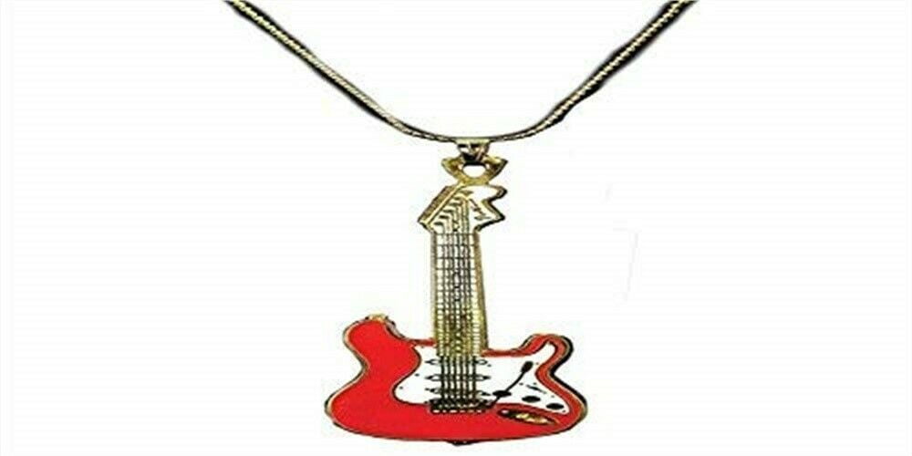 NECKLACE FENDER STRATOCASTER RED W WHITE PICKGUARD NECKLACE - Walmart.com