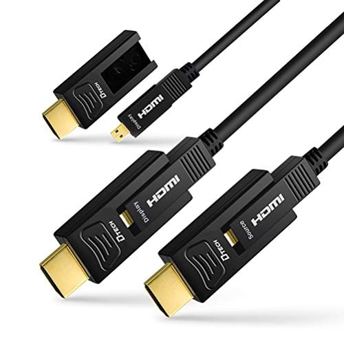 DTECH 50m Fiber Optic HDMI Cable 4K 60Hz 4:4:4 Chroma Subsampling ...