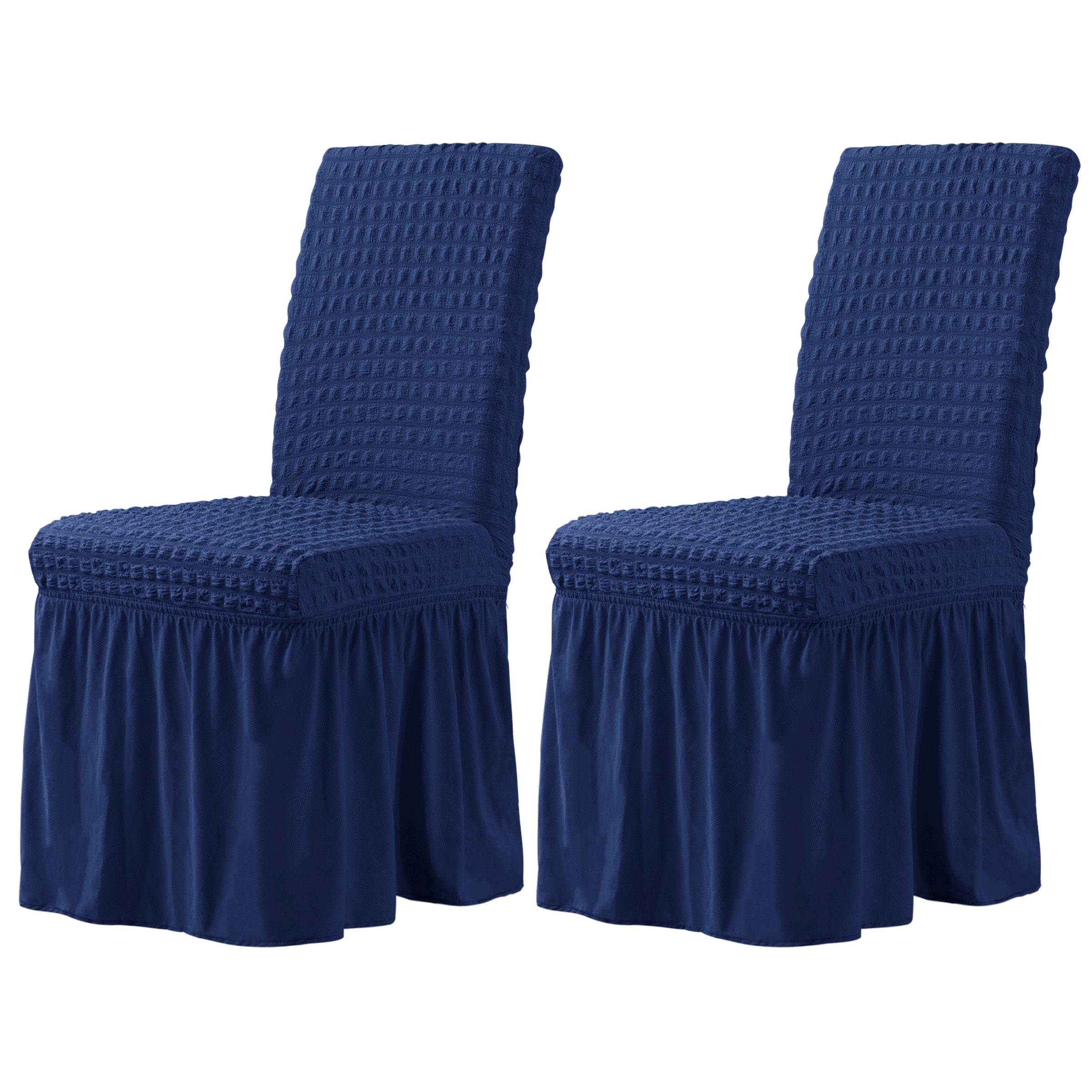 Subrtex 2/4PCS Dining Room Chair Covers Slipcovers with Skirt Jacquard ...