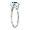 SZUL Women's Sapphire and Diamond Ring in 10K White Gold - Walmart.com