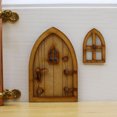 Yesbay 1 Set MIni Gnome Door Decorative Furniture Scene Props Wooden ...