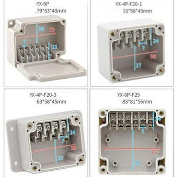 IP66 Waterproof Junction Box Enclosure Terminal Cable Connector Outdoor ...
