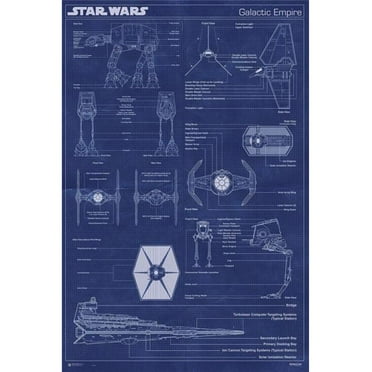 Star Wars - Imperial Blueprint Poster Print (22 x 34) - Walmart.com