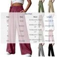 Aezemi Wide Leg Pants for Women Loose Fit Elastic Waist Flowy Palazzo ...