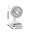 Candy Color Mini Desktop Fan USB Rechargeable Quiet Adjustable Wind ...