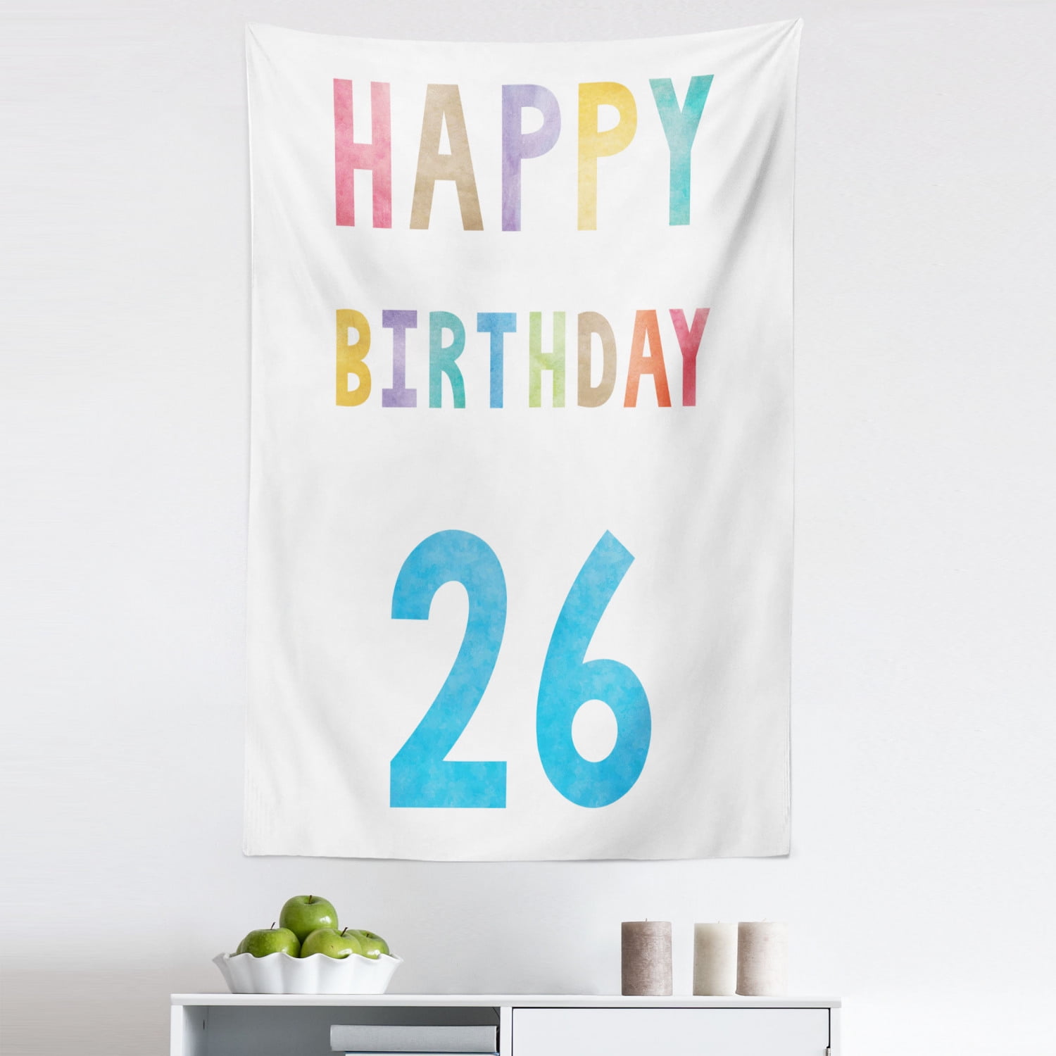 Colorful Tapestry, Soft Pastel Toned Colorful Typography Design ...