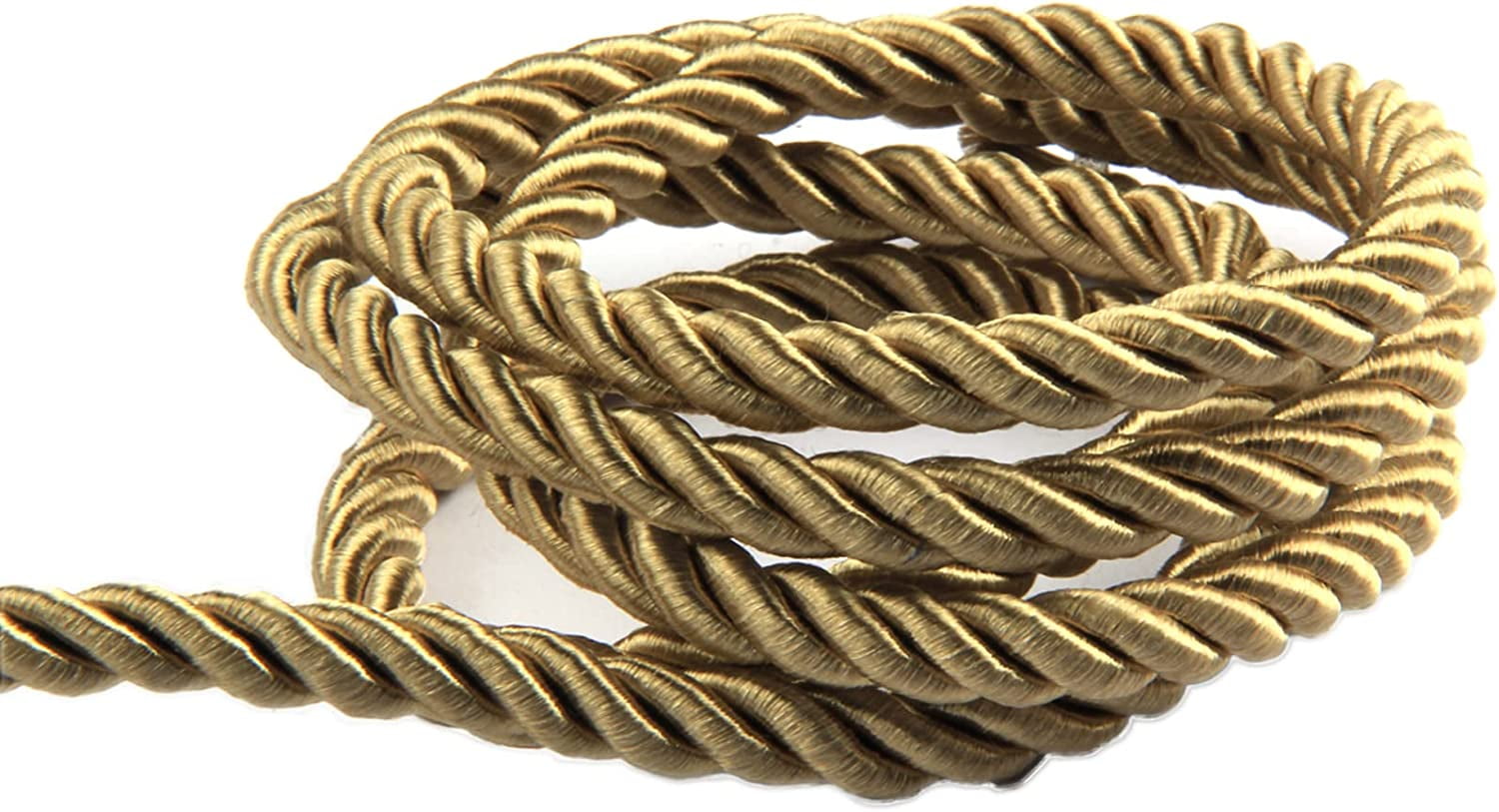 BEL AVENIR 9Yards Twisted Trim Cord Rope Wide 8mm Two Tone Gold Baroque ...
