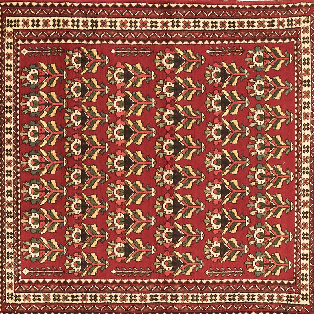 Ahgly Company Indoor Square Persian Brown Traditional Area Rugs, 5 ...