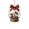 250Th Anniversary Usa Hanging Snow, United States Flag Motif, Gold Trim ...