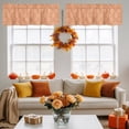 Curtain Valance for Windows, Modern Geometric Orange Plaid Kitchen ...