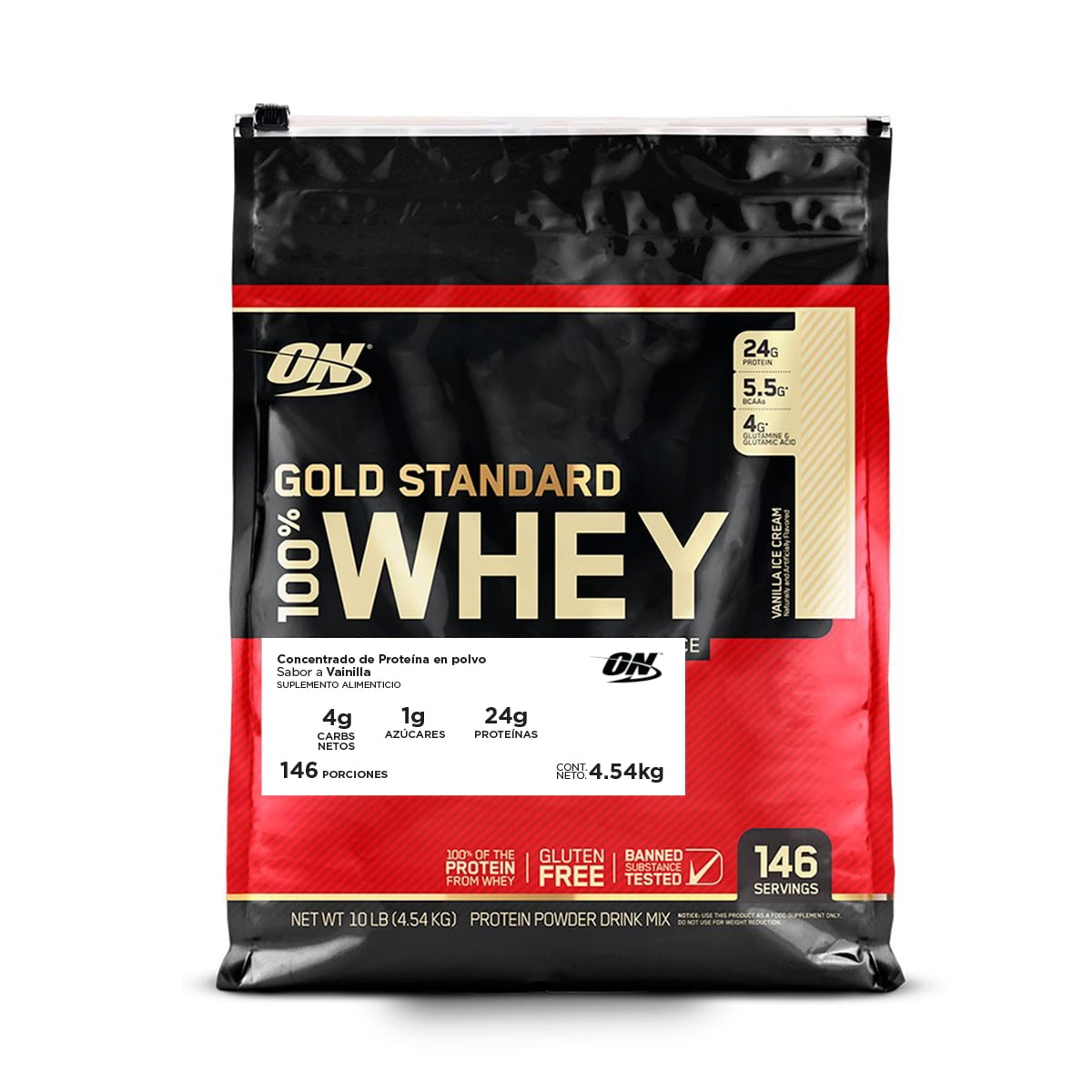 Proteína ON GS 100% Whey Vainilla (Bolsa 10 LB) Optimum Fitness Town 1063405 | Walmart en línea