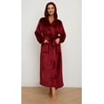 HEARTNICE Womens Long Hooded Robe, Full Length Soft Warm Fleece ...