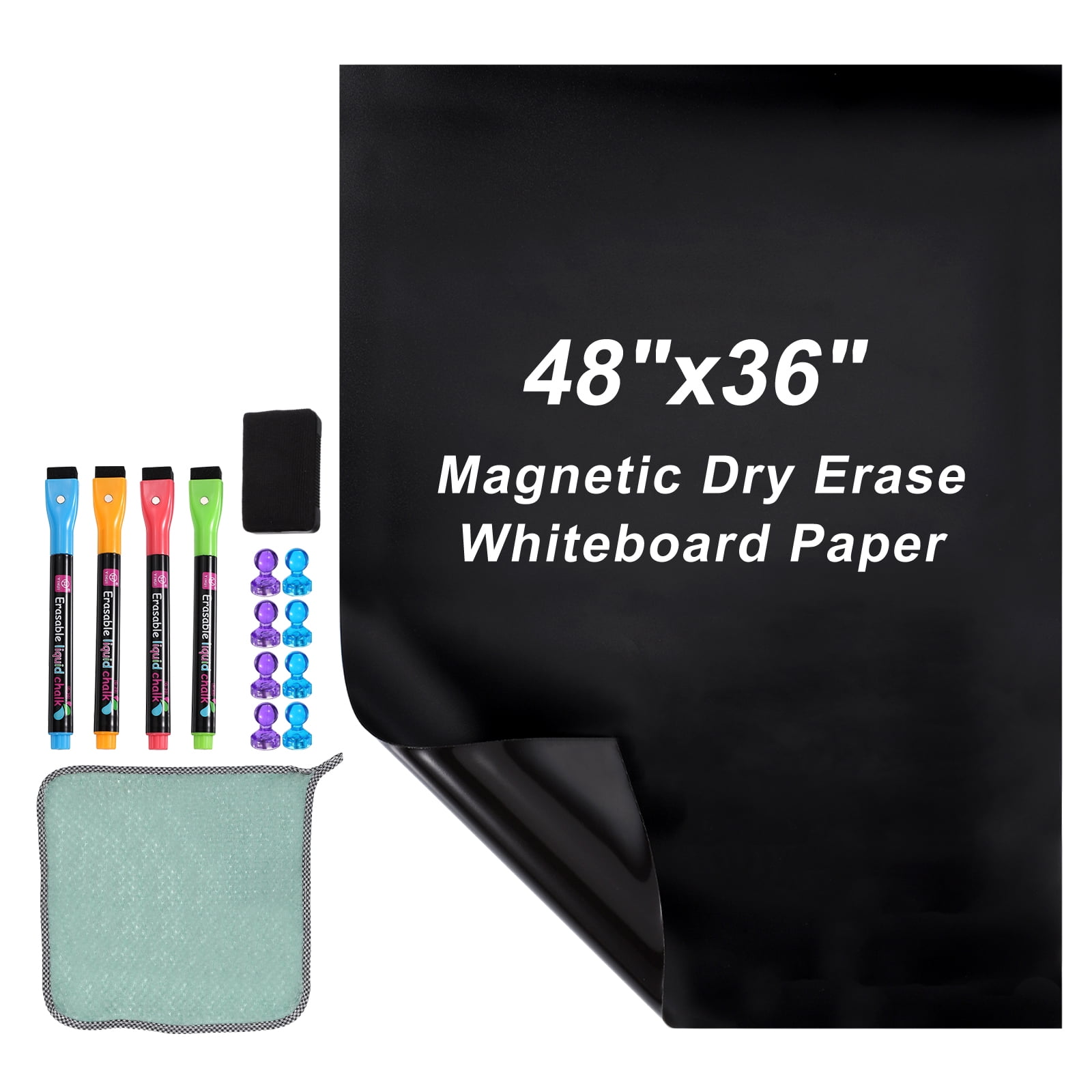 Click here for Uxcell 48X36 Self Adhesive Magnetic Dry Erase Blac... prices