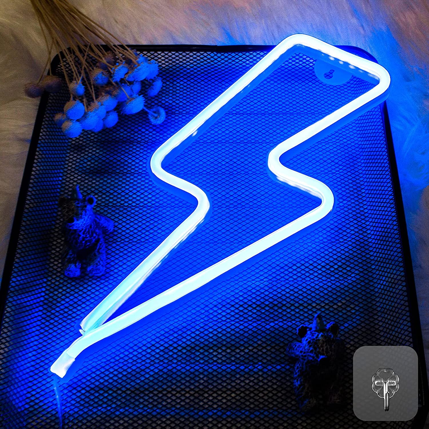 FOOING 2 Packs Neon Sign LED Lights, Night Lights LED Neon Lights Decor ...