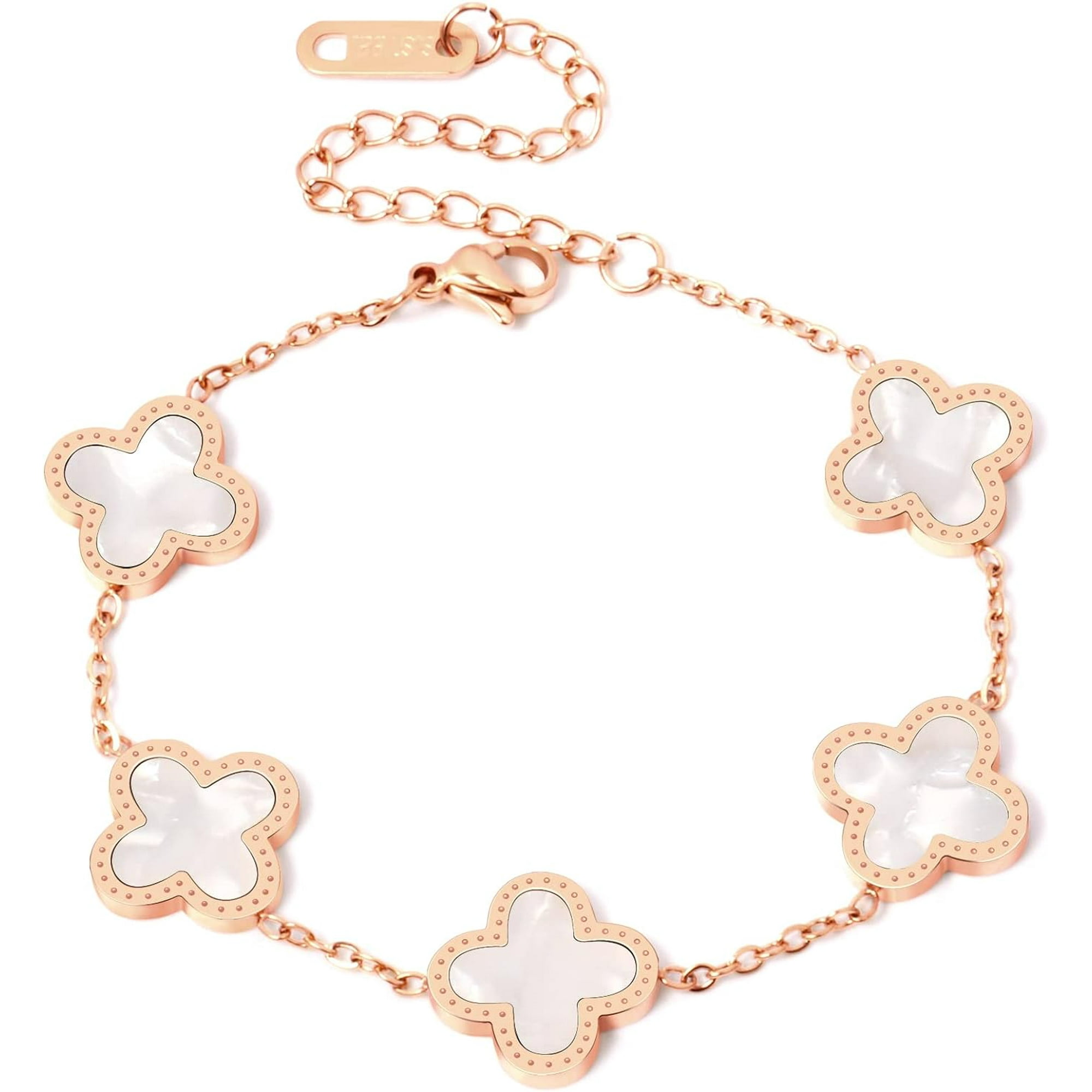 Click here for Laicaiw Clover Bracelet For Women  18k Gold Plated... prices