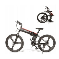 Samebike 26 inch Folding Electric Bicycle, Black/Red - Walmart.com