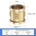Uxcell G1/2 Female Thread DN15 Brass Pipe Fitting Coupling Connector ...
