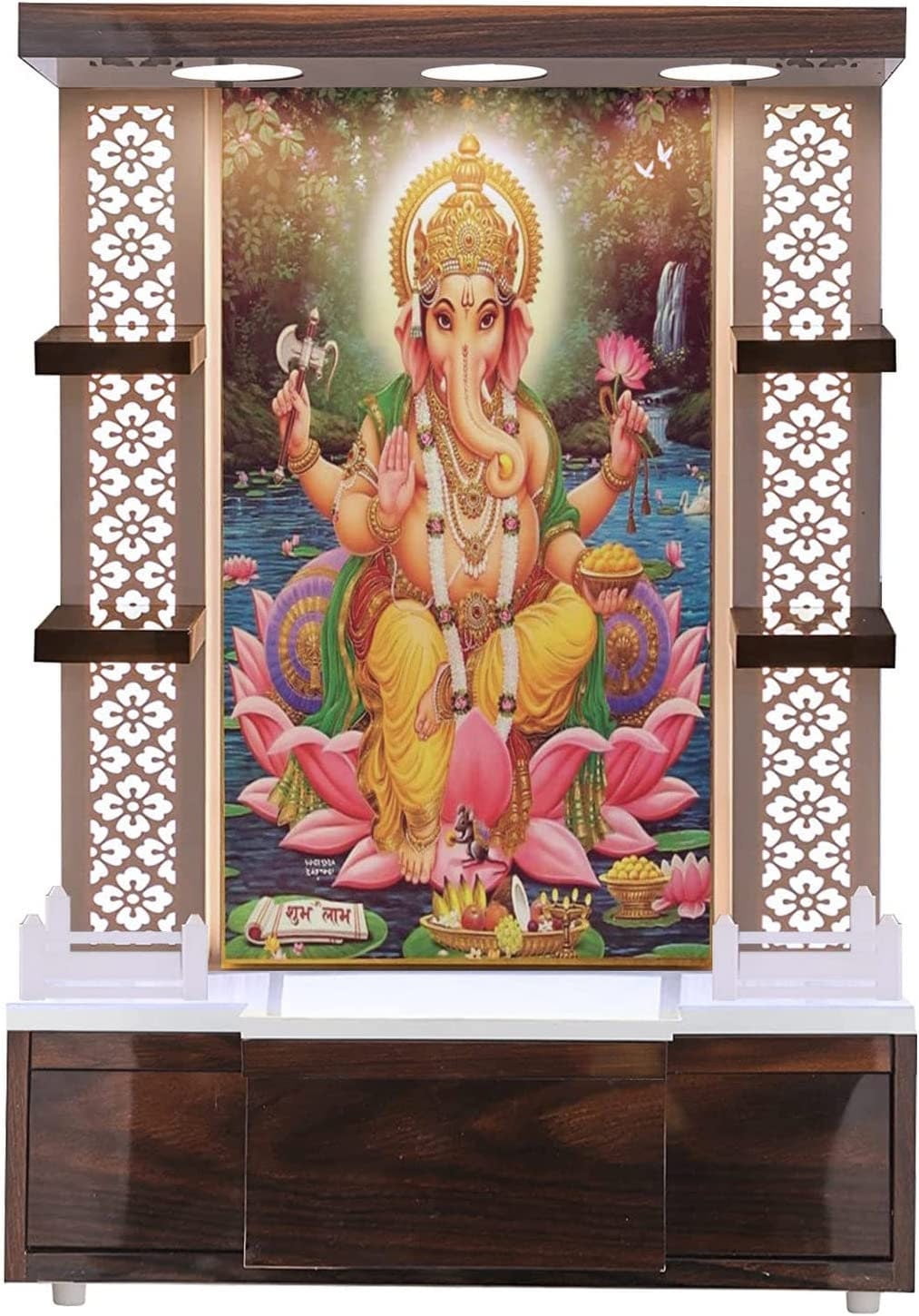 Customized God Image Background LED Lights Temple /Hindu Temple | Pooja ...